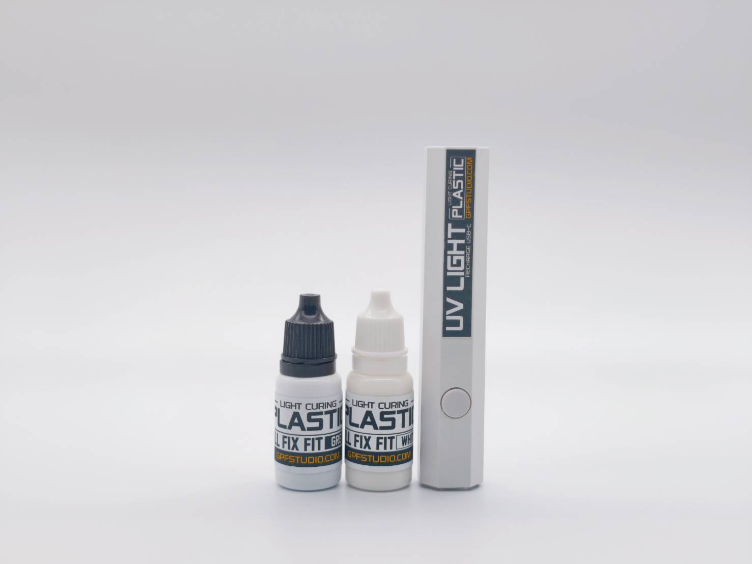 GPF Set A-FFFUV น้ำยาประสานรอย + ไฟฉายแสงยูวี Light curing plastic (2 ...